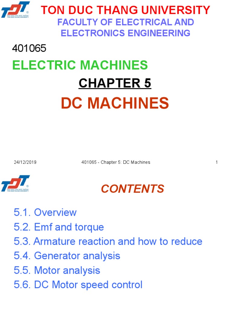 Chapter 5 DC Machines | PDF | Electric Motor | Direct Current