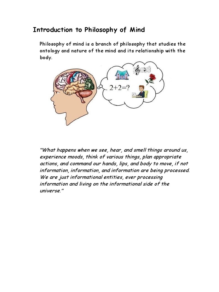 Introduction to Philosophy of Mind | PDF | Mind | Idealism