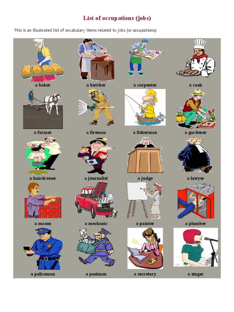 List of Occupations | PDF