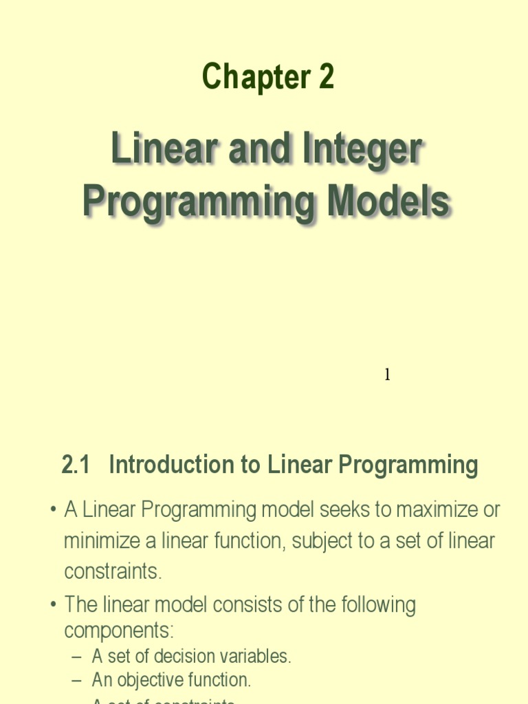 Programming Model | Download Free PDF | Mathematical Optimization ...