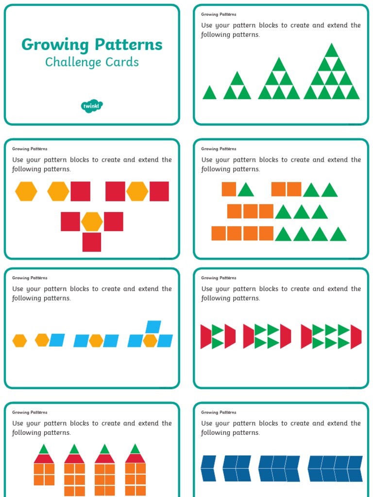 Au N 781 Growing Patterns Year 12 Challenge Cards English - Ver - 2 | PDF