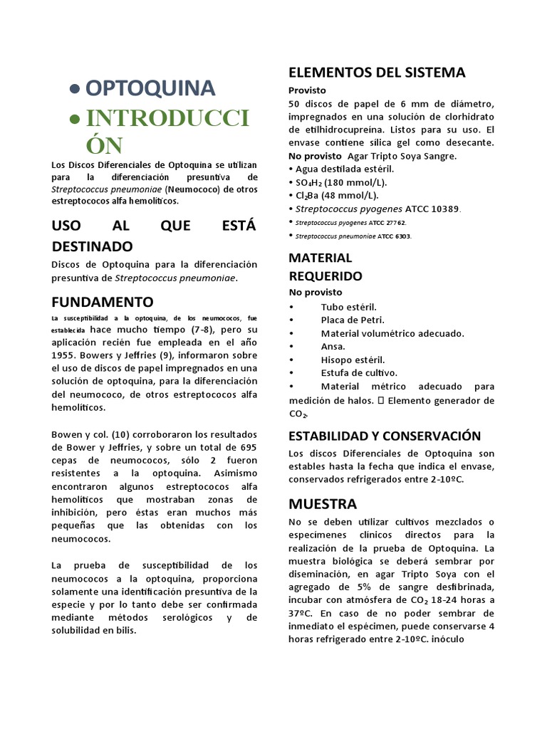 Optoquina 2,1 | PDF | Estreptococo | Microbiología