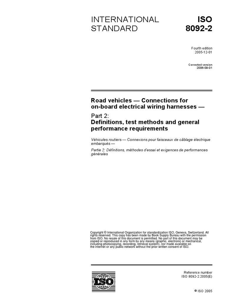 ISO 8092-2 (1) - Connector | PDF | Electrical Connector | International ...