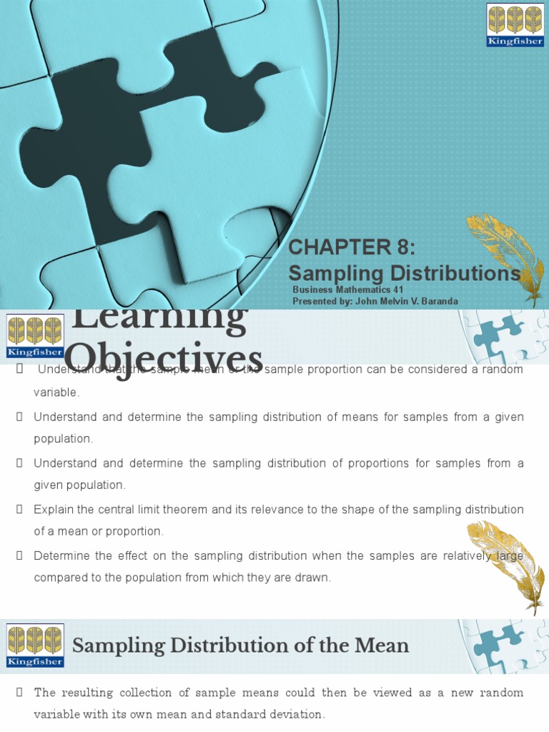 Sampling Distributions Guide | PDF | Mean | Probability Distribution