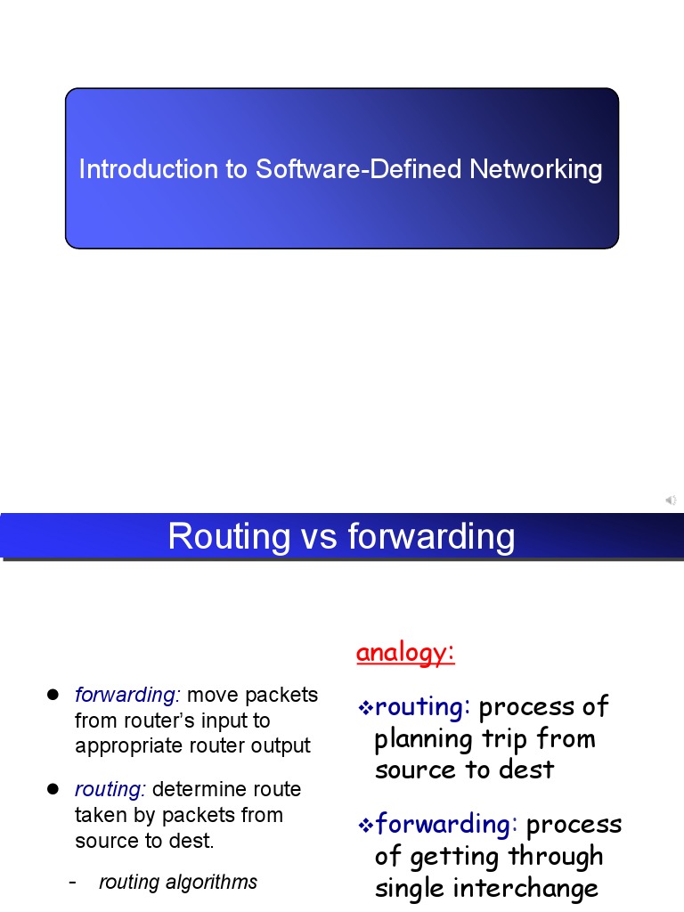 Introduction To Software Defined Networking Pdf Computer Network Router Computing