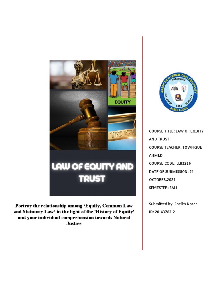 Law of Equity and Trust | PDF | Equity (Law) | Common Law