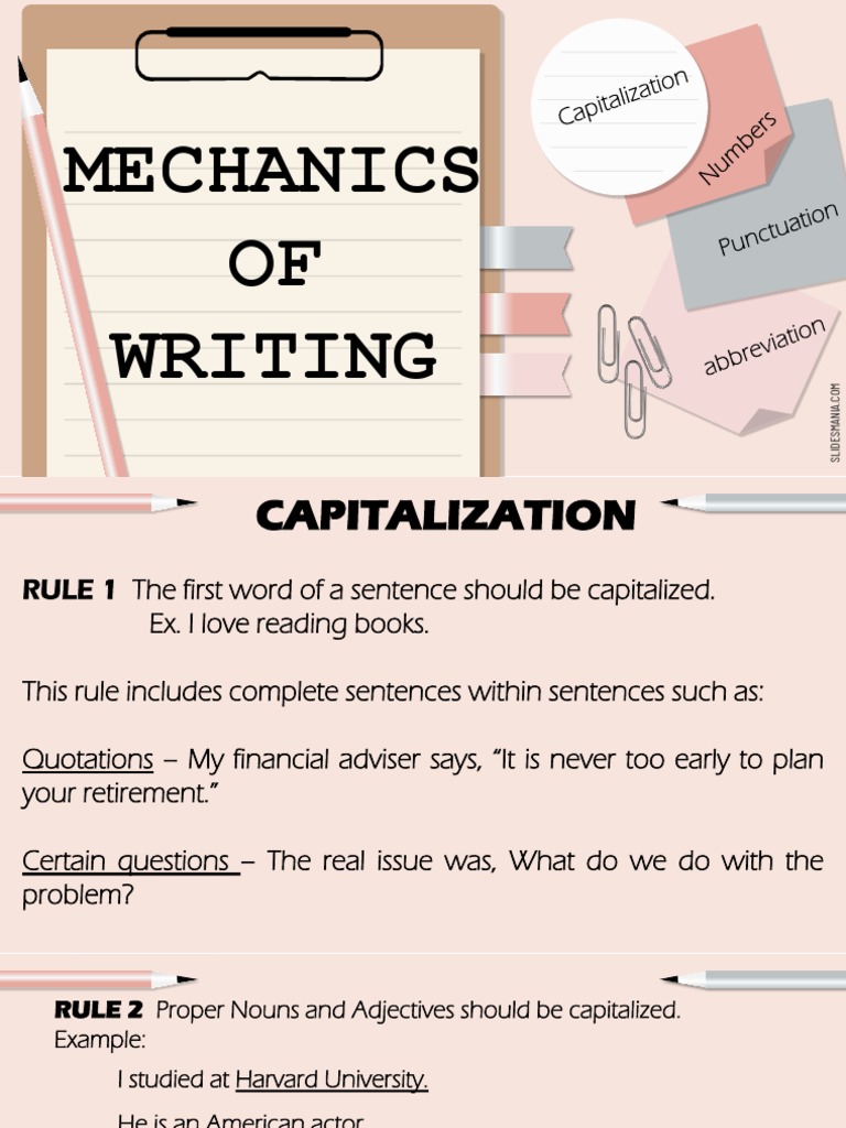 Mechanics of Writing. | PDF | Comma | Adjective