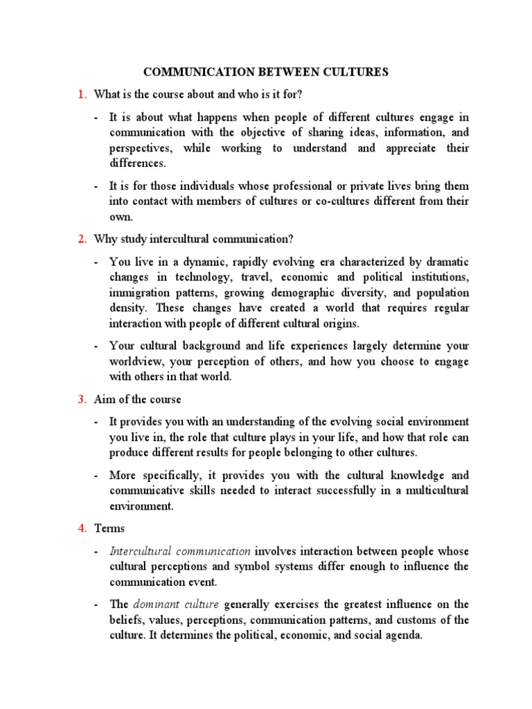 Communication Between Cultures | PDF | Nonverbal Communication ...