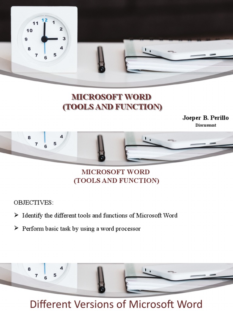 MS Word Tools and Function | PDF | Microsoft Word | Software
