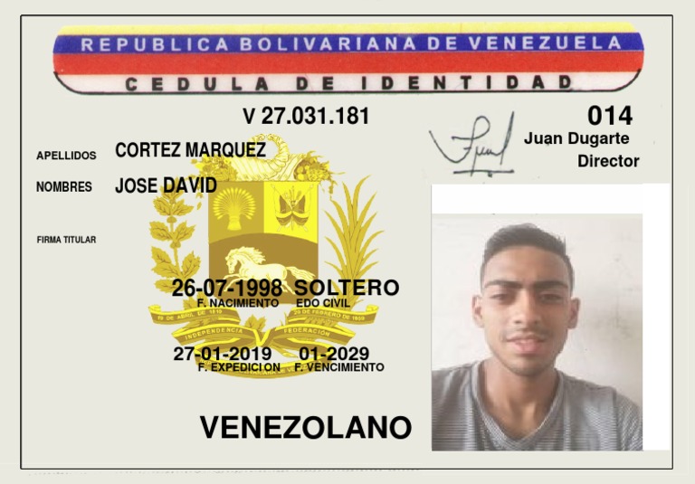 Cedula Jose David | PDF