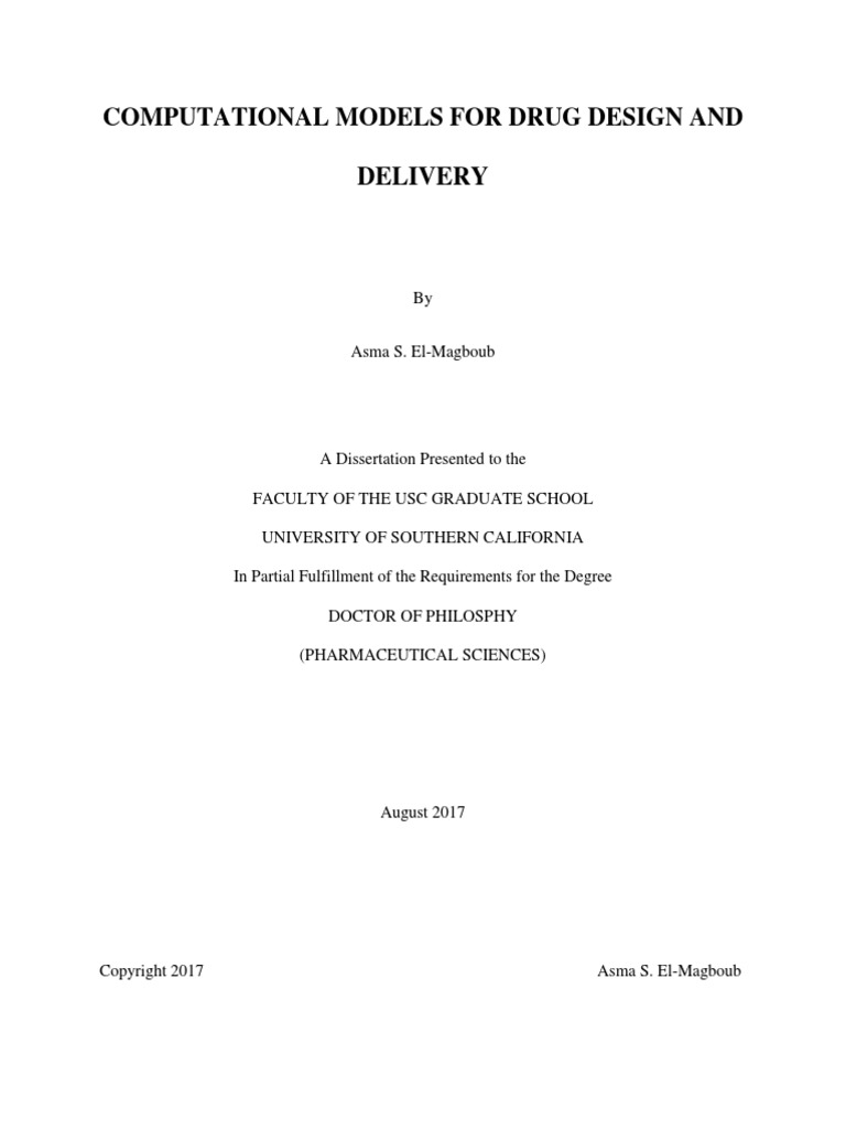 Computational Models For Drug Design and Deliv | PDF | Pharmacokinetics ...