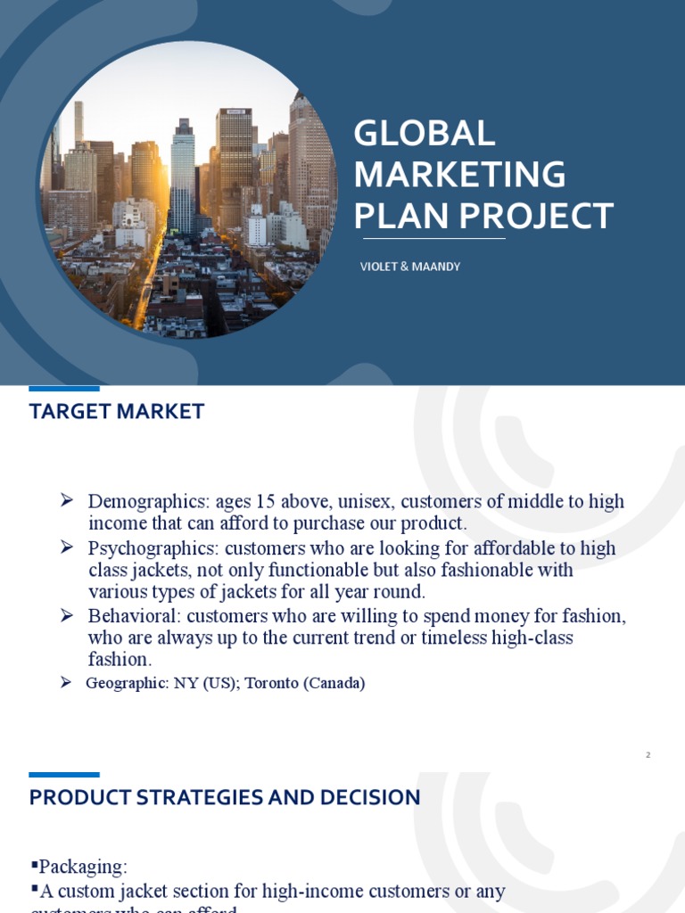 Global Marketing Plan Project | PDF | Clothing | Fashion