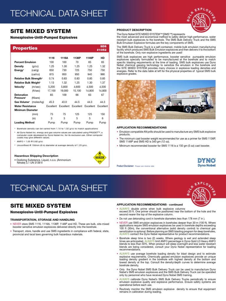 Technical Data Sheet: Site Mixed System | PDF | Chemistry