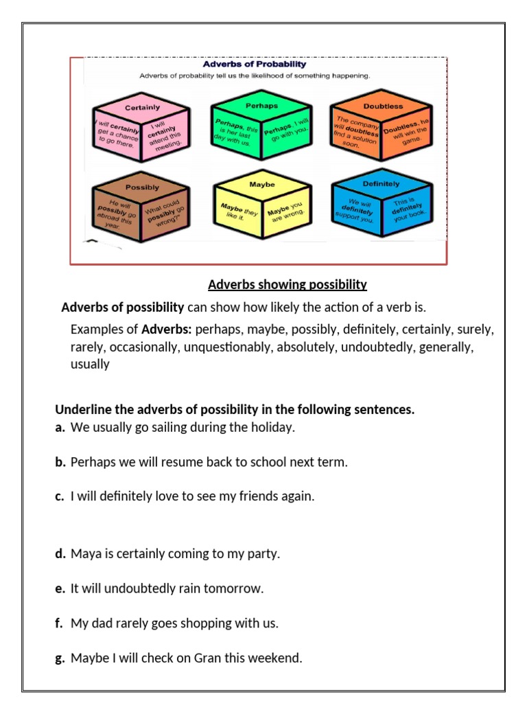 Adverb of Possibility | PDF