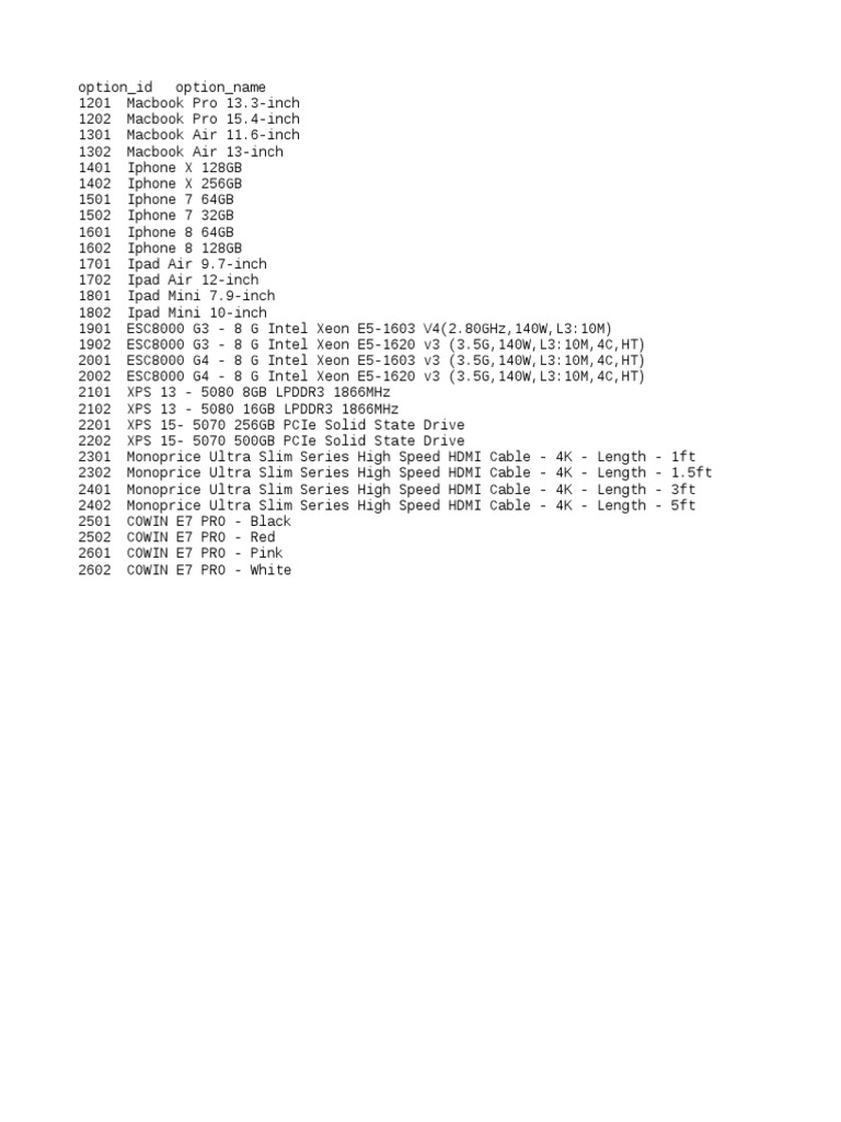 Option | PDF | Computers
