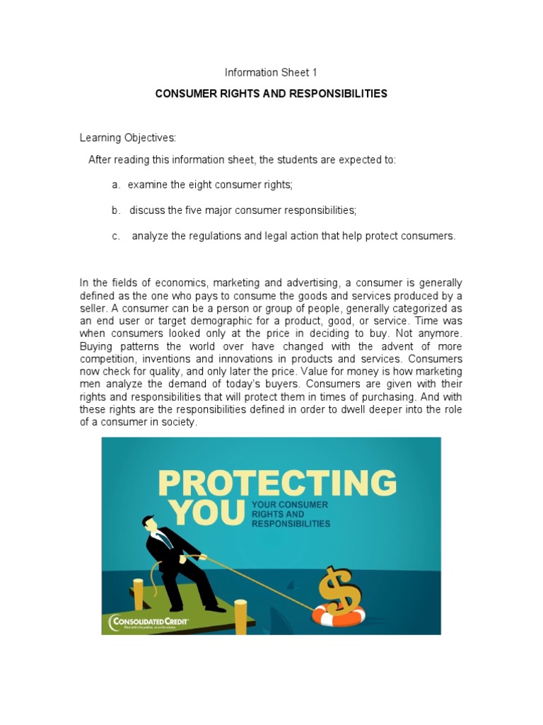 Consumer Rights and Responsibilities Guide | PDF | Consumer Behaviour ...