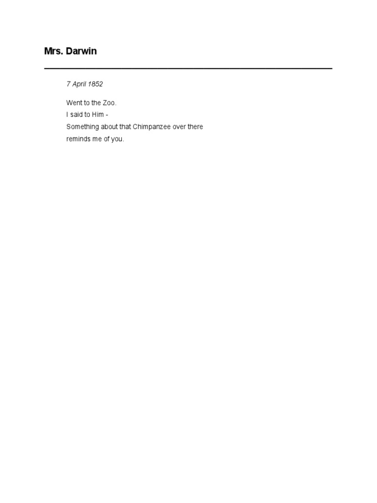 Mrs. Darwin & Anne Hathaway | PDF