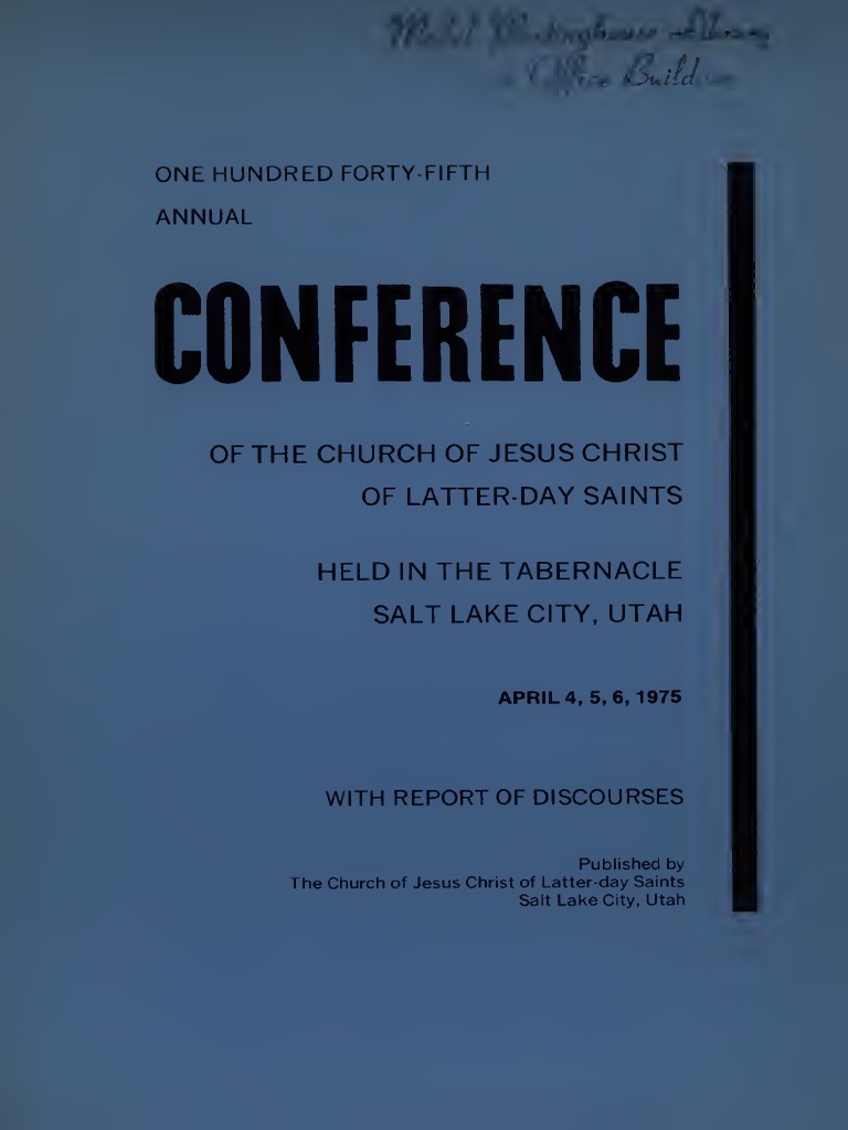 145th Annual LDS Conference Report | PDF | Baptism | Jesus
