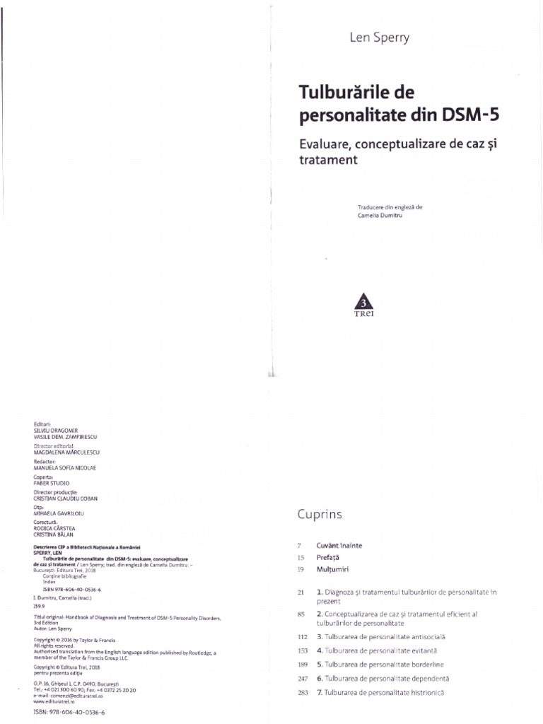 DSM 5 Tulburari Personalitate Len Sperry PDF | PDF