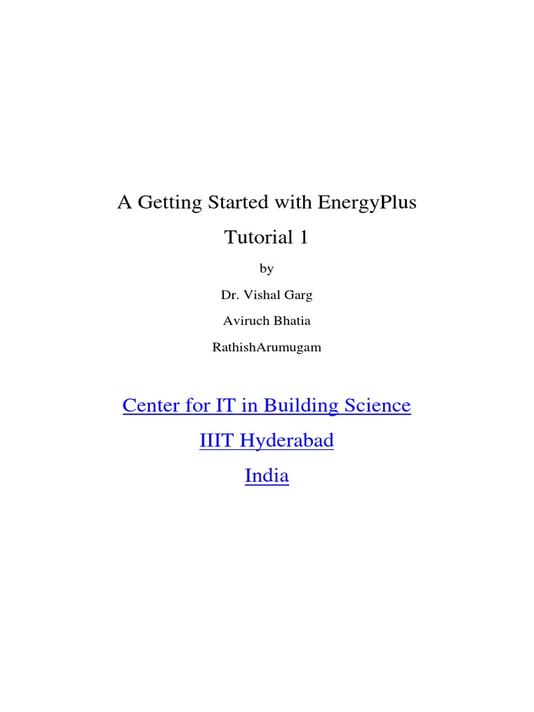 Tutorial 1 - Getting Started On EnergyPlus - 20120618 | PDF | Radiation ...