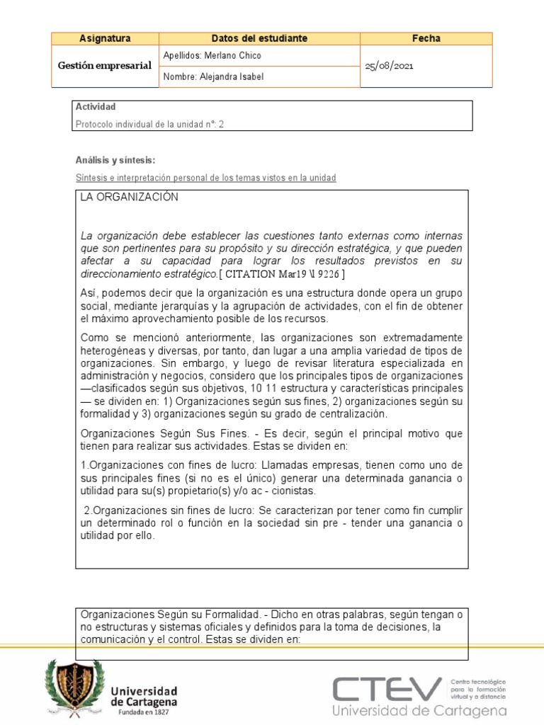Plantilla Protocolo Individual 2. Gestion Empresarial | PDF | Toma de decisiones | Descentralización