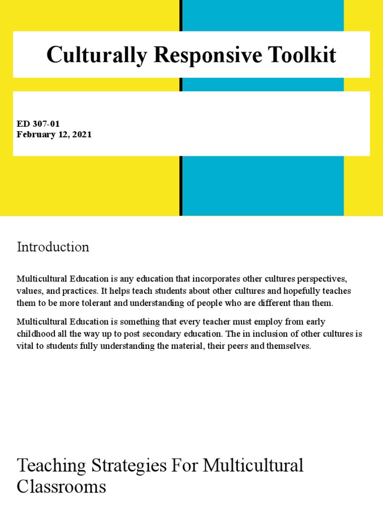 Culturally Responsive Teaching Strategies | PDF | Lesson Plan | Teachers