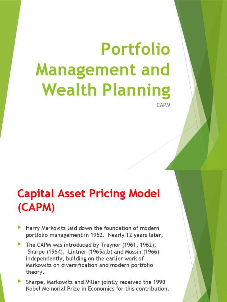 Understanding CAPM in Portfolio Management | PDF | Capital Asset ...