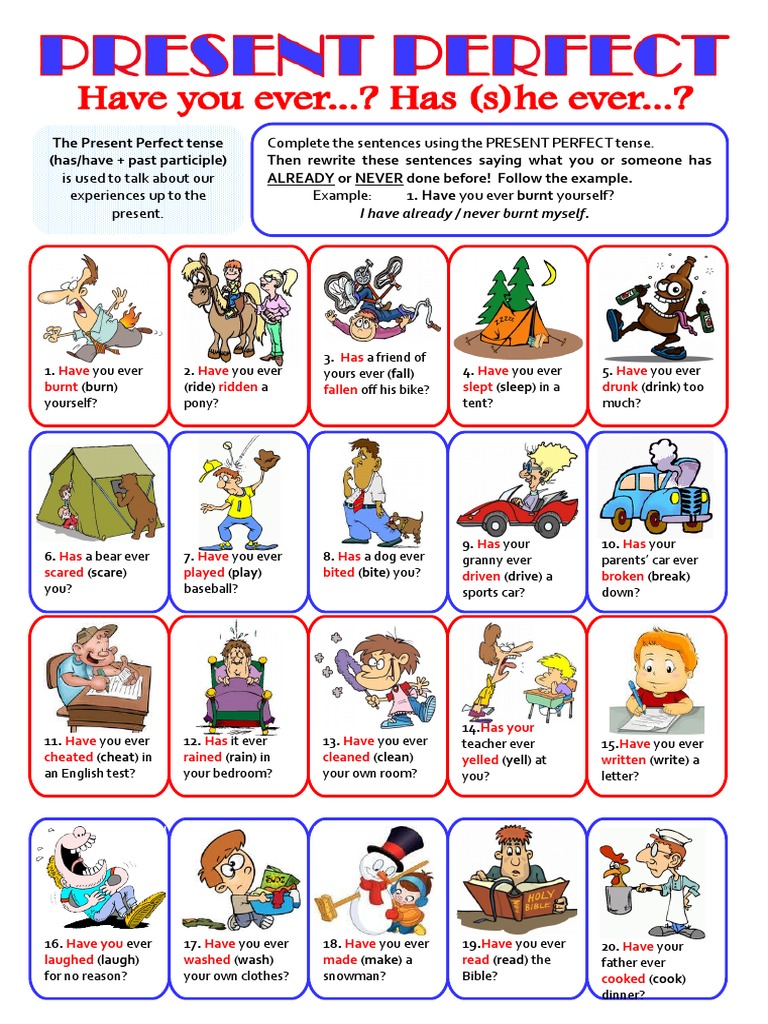 Complete The Sentences Using The PRESENT PERFECT Tense.: I Have Already ...