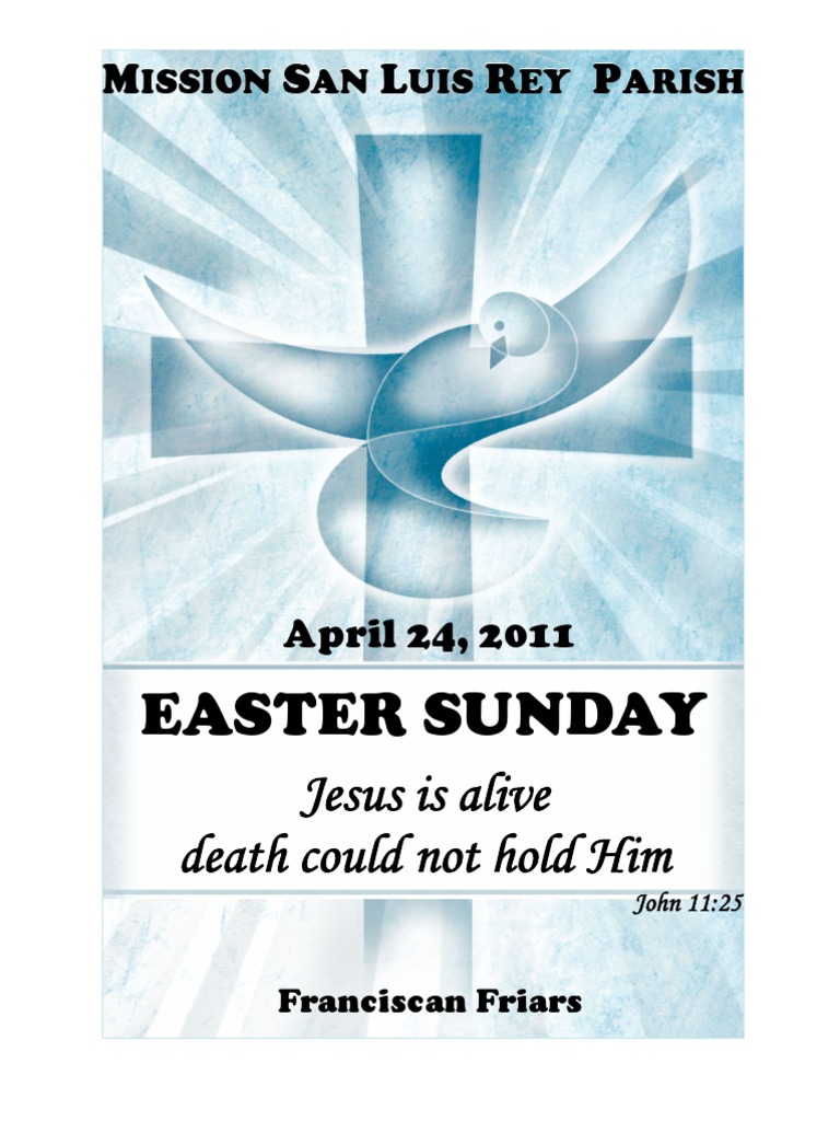 Mission San Luis Rey Parish Easter Sunday Bulletin 4-24-2011 | PDF ...