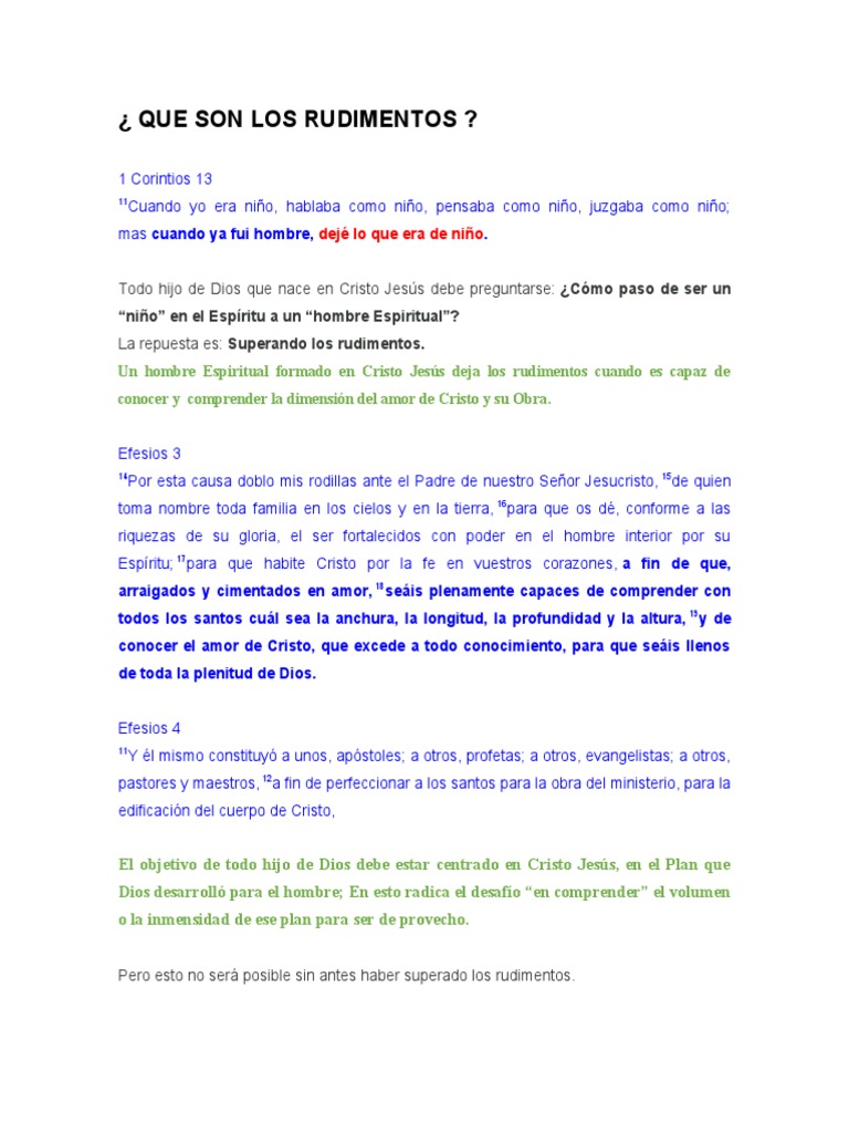 Que Son Los Rudimentos. | PDF | Cristo (título) | Velo