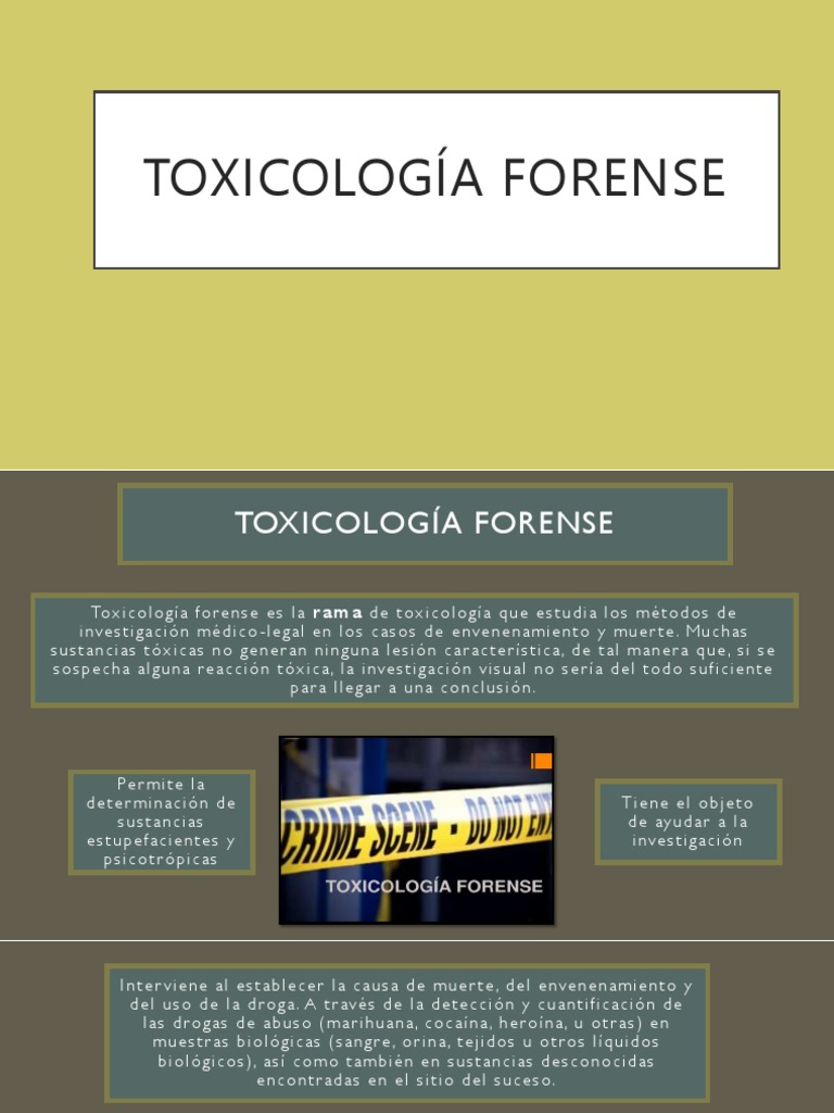 Toxicología Forense | PDF