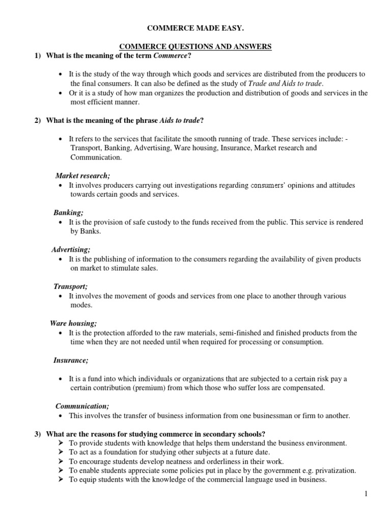 Commerce Questions 1 2 | PDF | Demand | Retail