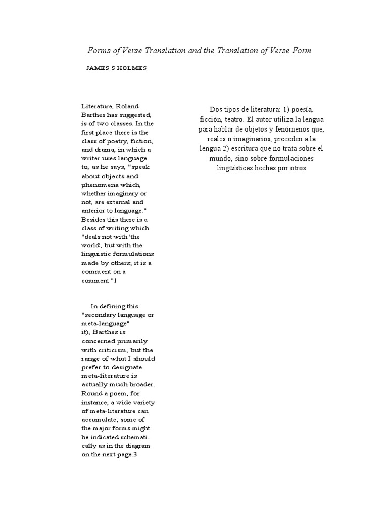 Forms of Verse Translation and The Translation of Verse Form | PDF ...