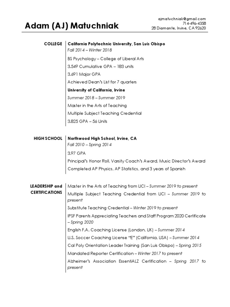 Aj - Resume CV - v08 - 02012021 | PDF