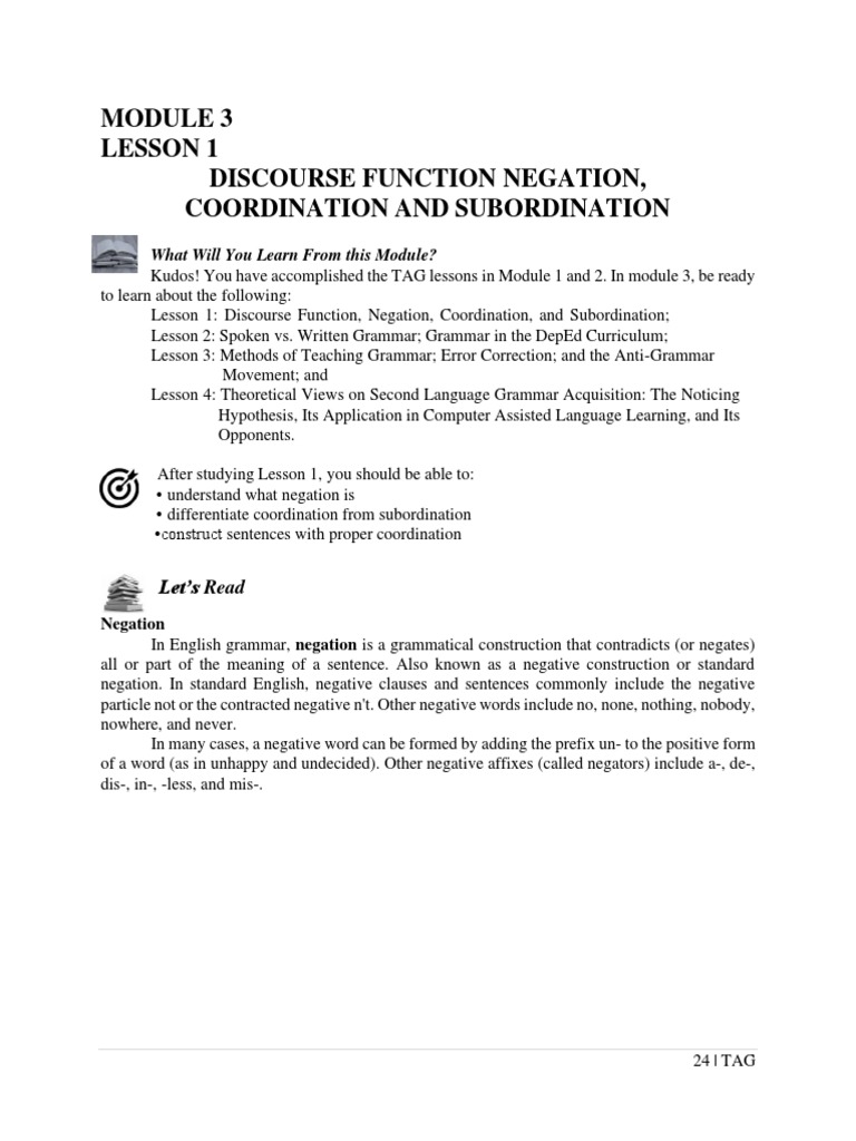 Teaching Grammar: Negation & Structure | PDF | Second Language ...
