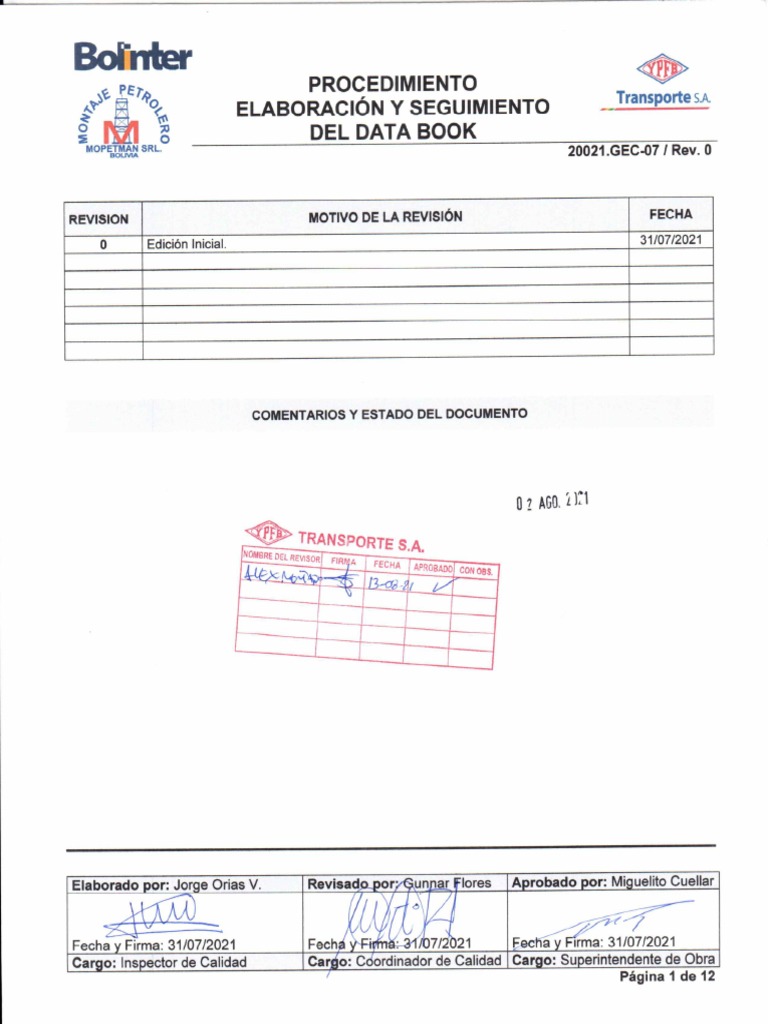 C-07 Proc. Elaboracion de Data Book | PDF