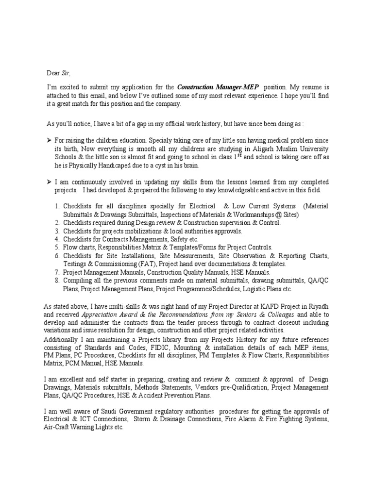 MEP Construction Manager Application | PDF | Specification (Technical ...