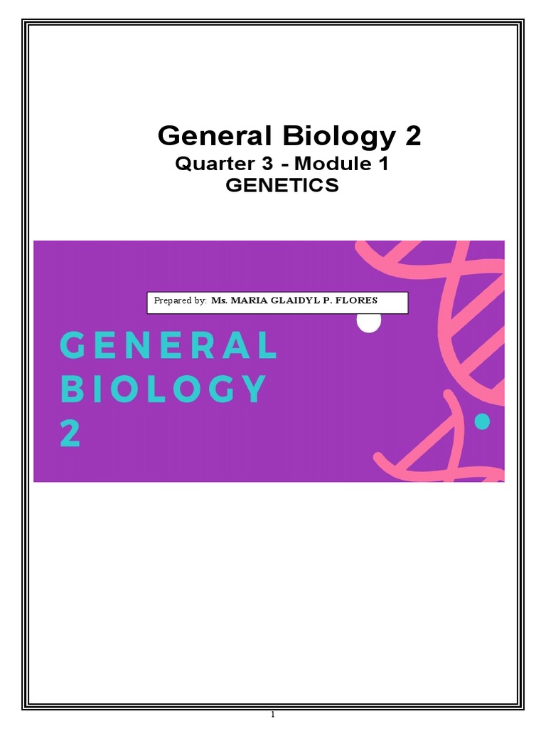 General Biology 2: Quarter 3 - Module 1 Genetics | PDF | Primer ...