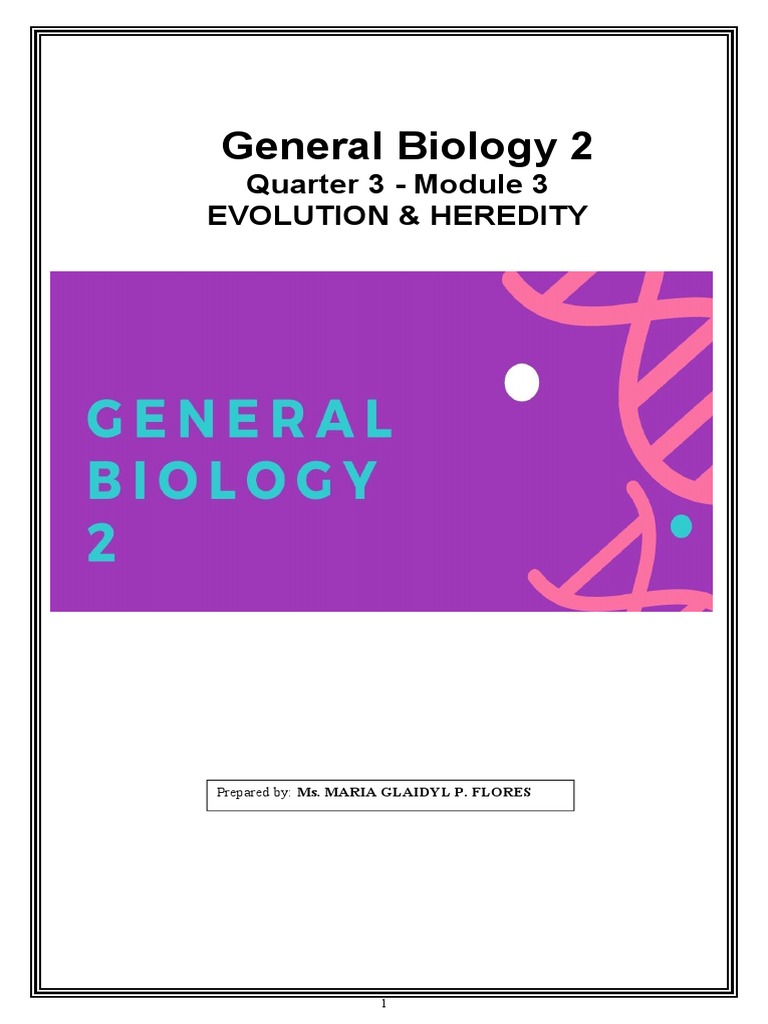 General Biology 2: Quarter 3 - Module 3 Evolution & Heredity | PDF ...
