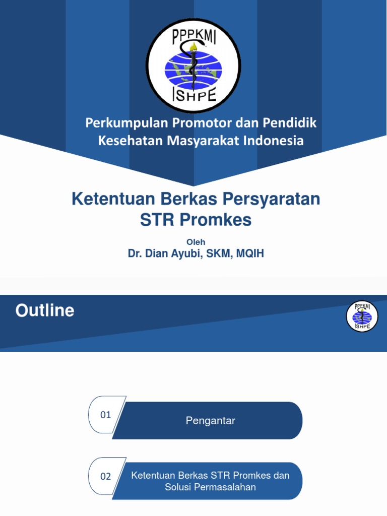 PPPKMI Ketentuan Berkas STR Promkes Online - Sosialisasi ESTR 18 Juni ...