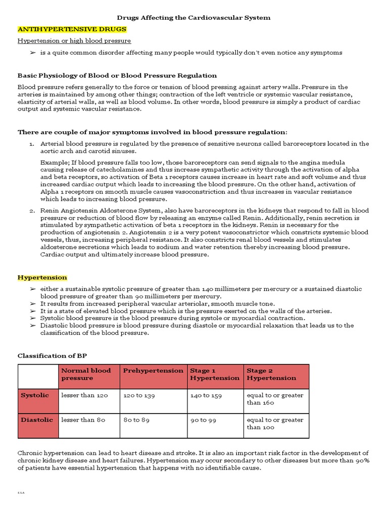 NCM 106 - Week 2 (Cardiovascular P1) (Midterm) | PDF | Hypertension ...