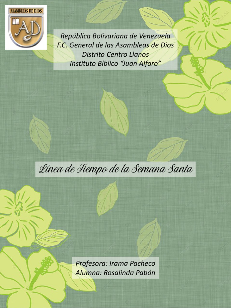 Linea de Tiempo Semana Santa | PDF | Pascua de Resurrección | Jesús