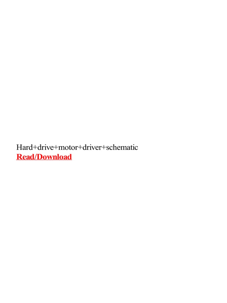 Hard Drive Motor Driver Schematic Guide | PDF | Hard Disk Drive ...