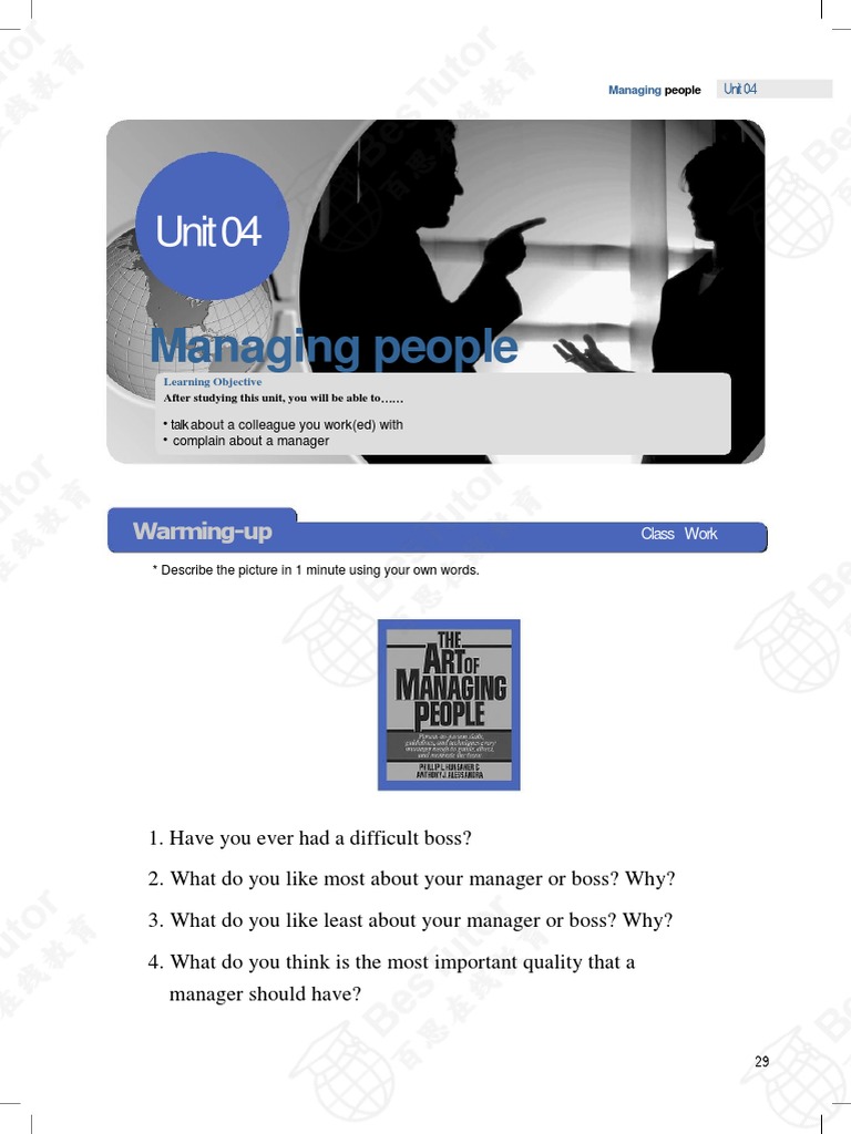 Unit 4 Managing People | PDF | Communication | Cognition