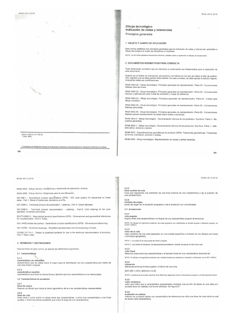 Iram 4513-2016 - Cotas | PDF