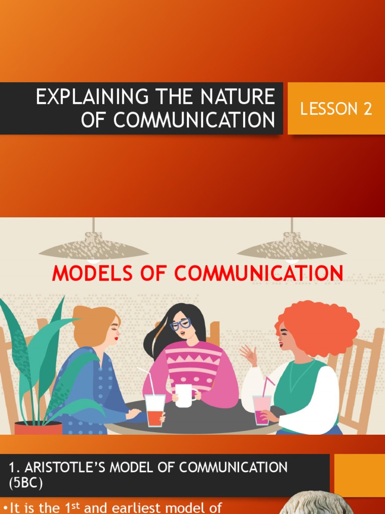 Lesson 2 Models of Communication | PDF | Communication | Psychological ...