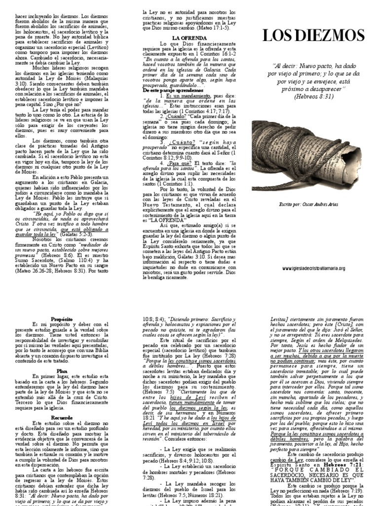 Folleto Los Diezmos | PDF | Sacerdote | Diezmo