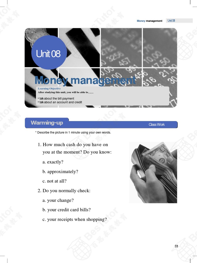 Unit 8 Money Management | PDF | Finance & Money Management | Credit