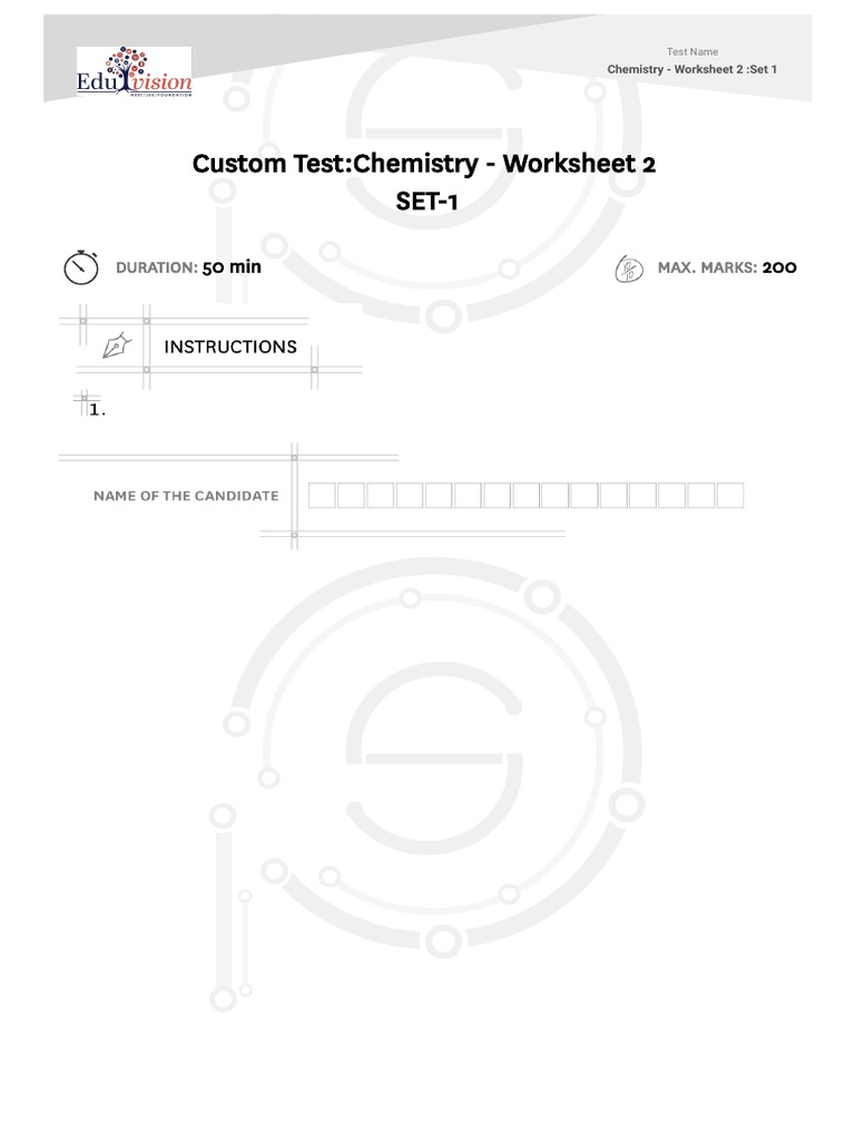Chemistry - Worksheet 2 | PDF | Chemical Polarity | Chemical Bond