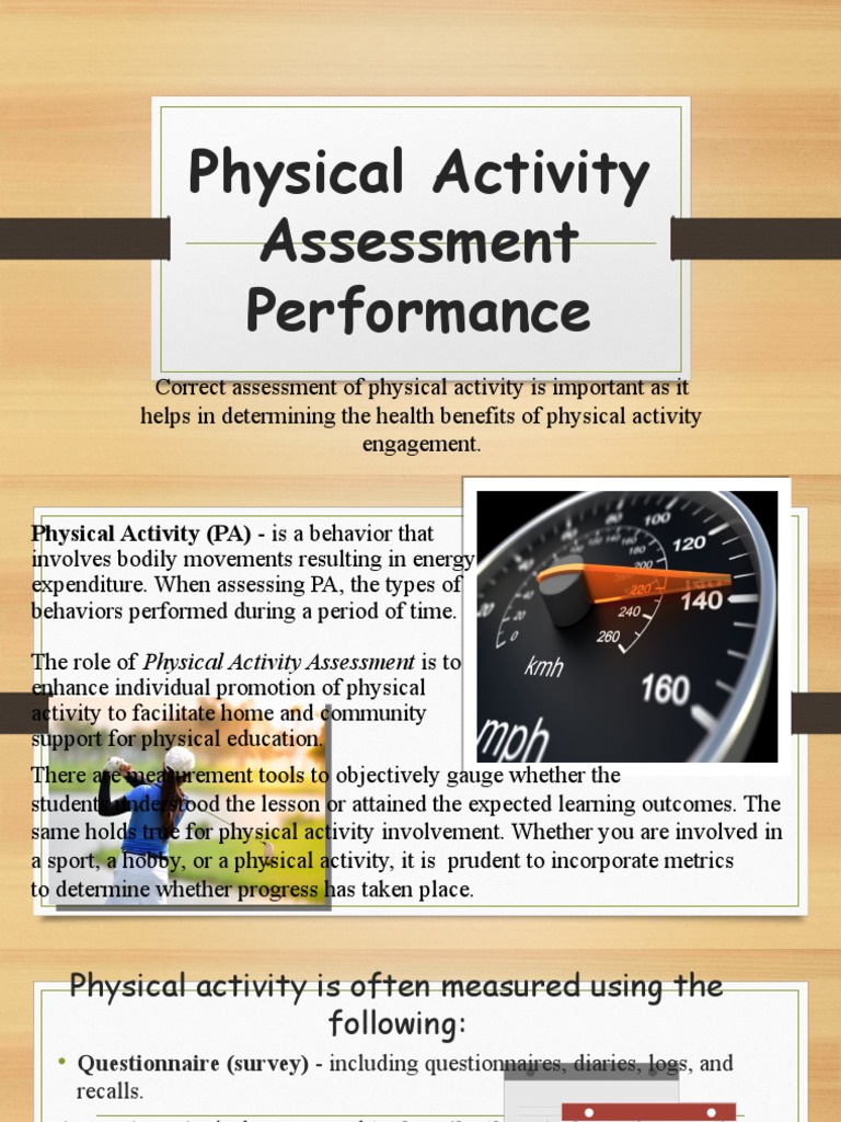 Physical Activity Assessment Performance | PDF